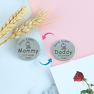Pregnancy New Pregnant Mom Gifts for First Time Mommy Daddy After Birth Gifts Metal Decision Making Coin New Parents Best Baby Shower New Baby Pregnancy Gifts