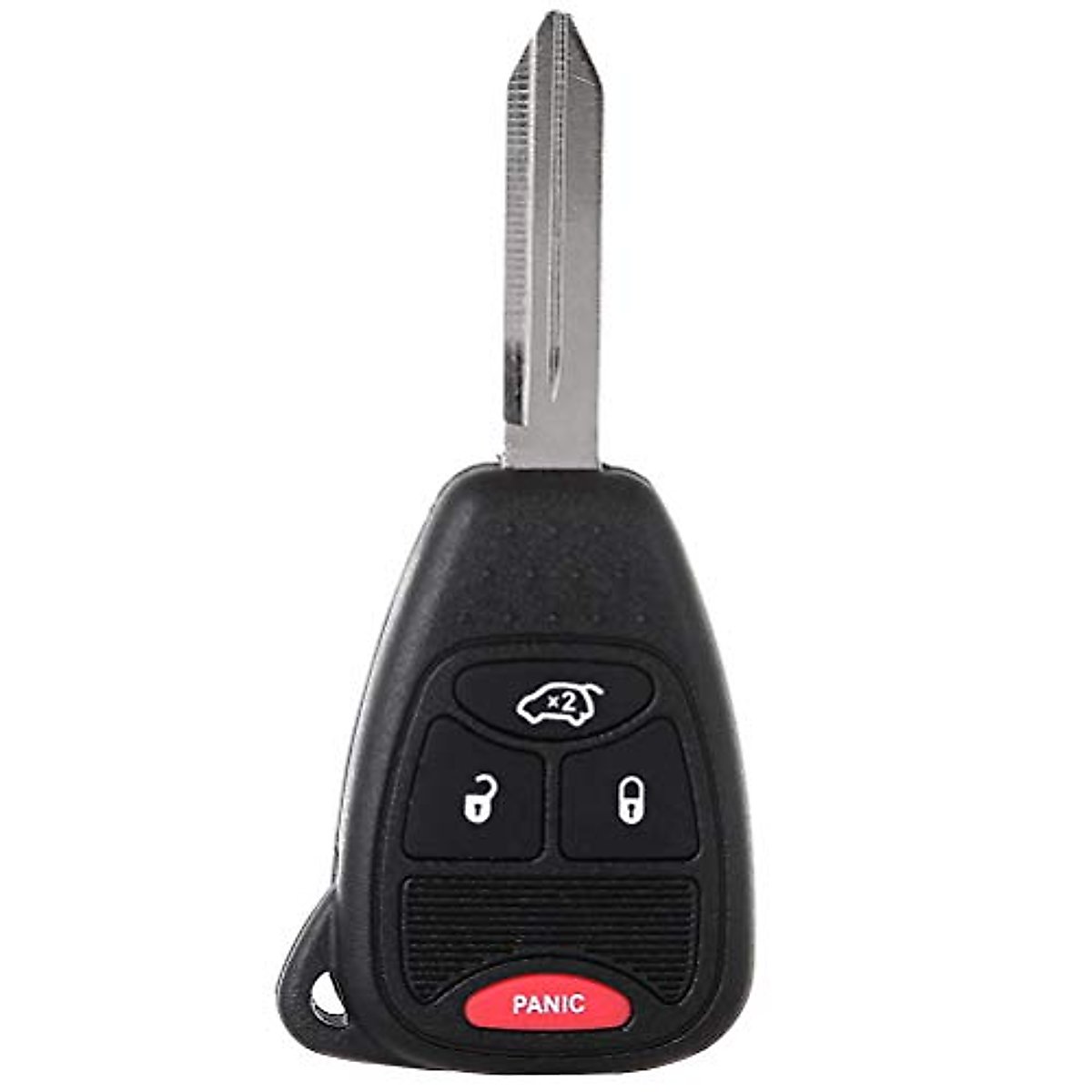 ZENITHIKE Replacement Keyless Entry for Smart Proximity Remote Key Fob Uncut Ignition Keyless 4 Buttons with Key Blade 05 06 07 08 09 10 11 12 13 14 15 16 for Jeep for Chrysler for Dodge X 1