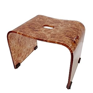 Senko 63248 Marble Stone Bath Chair, Bath Chair, Seat Height: Approx. 9.8 inches (25 cm), Brown