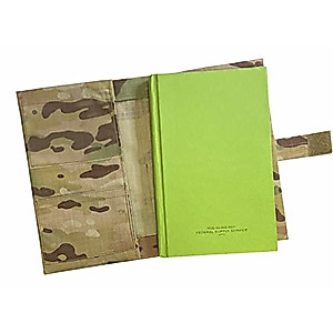OCP Green Military Log Book Cover, Army Tactical Notebook Cover, OCP Book Cover 5.5”X 8”