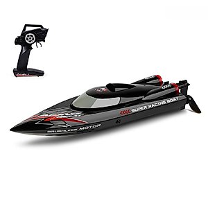QIYHBVR Brushless RC Boats Remote Control Boat for Pools and Lakes 2.4 GHZ 55km/h Fast RC Racing Boats for Kids and Adults 150m Distance Toys Gifts for Boys Girls