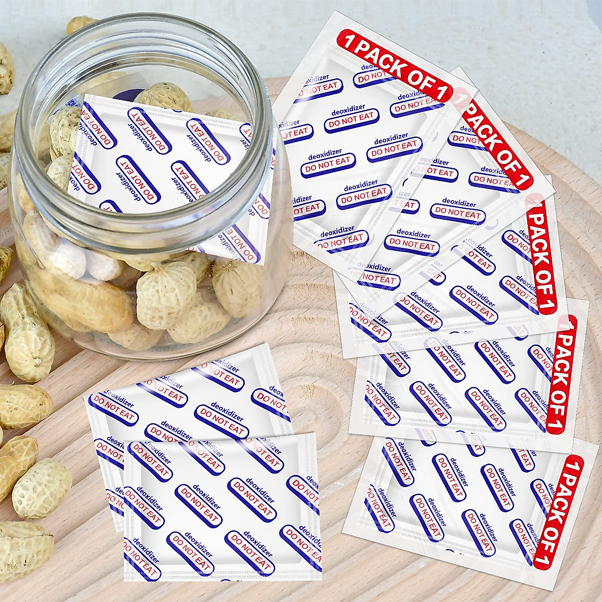 500cc Oxygen Absorbers For Food Storage Individually Wrapped 100 Pack ( 1 Pack Of 1 ) O2 Absorbers Food Grade Oxygen Absorbers for Long Term Food Storage