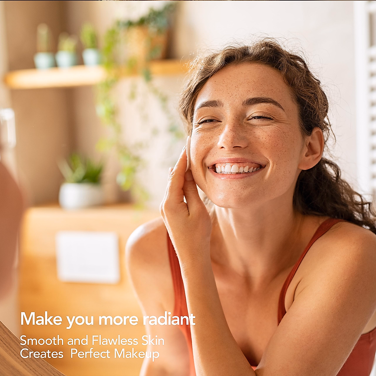 NEWKEY Red Light Therapy Mask for Face Wrinkles, 7 LED Light Therapy Facial Skin Care Mask,At-Home Photon Skin Care Beauty Mask for Anti-Ageing