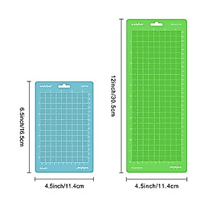 Welebar Variety Cutting Mat for Cricut Joy Machine, 4.5”x6.5” 4.5”x12” (StandardGrip/LightGrip/StrongGrip), Cutting Mat for Cricut Joy Accessories