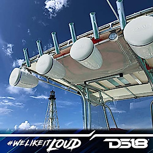 DS18 Hydro CS-6/WH 6.5" Silicone Marine Speaker Cover - Water, Dust and UV Rays Protection - Compatible with Tower Speakers - Great Durability - Special Edition (Pair)