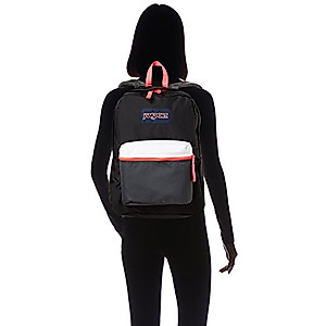 JanSport Exposed Backpack - Black/Fluorescent Red