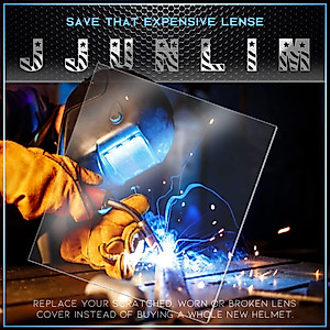20PCS 4.5" X 5.25" X .04" Universal Welding Helmet Hood Replacement Clear Lenses Cover (Outer)