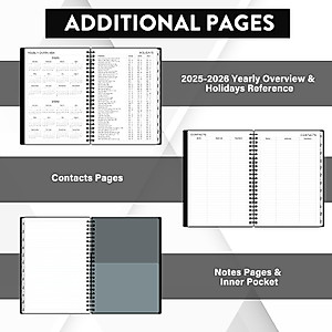 2023 Planner - 2023 Planner with Weekly and Monthly Spreads, Jan 2023 - Dec 2023, 6.25" × 8.3", Strong Twin-Wire Binding, Round Corner, Improving Your Time Management Skill