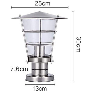 SMLZV Column Headlight,Waterproof E27 Post Lights Modern Simple European Column Lamps Garden Door Street Park Home Villa Lighting