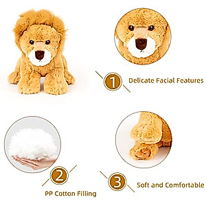 Adorlynetty Lion Stuffed Animal,Cute Stuffed Lion Plush Toys, Lion Plushie Gift for Kids Friends Girlfriend