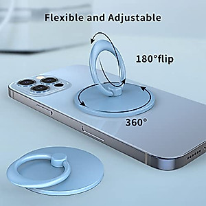 enGMOLPHY Mag Safe Ring Holder Compatible with iPhone 12/13 Series Mag-Safe Accessories【Wireless Charging Compatible】 Removable Mag Safe Phone Ring Holder with 360° Rotation
