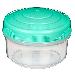 Sistema To Go Collection Mini Bites Small Food Storage Containers, 4.39 oz./130 mL, Pink/Green/Blue, 3 Count