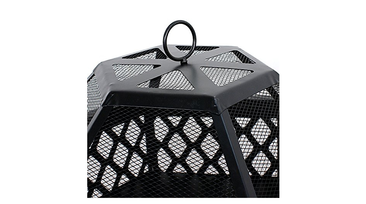 ZenStyle Hex Fire Pit - Durable Steel Wood Burner for Patio & Garden