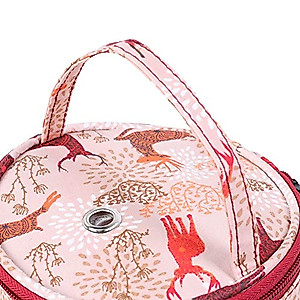 Knitting Storage Bag, Knitting Organizer Bag Yarn Bag with Large Craft Supplies Bag for Storing Knitting Crochet Needles Accessories(Small Barrel)