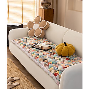 HOMEREFROM Pet Mat Bed Couch Cover for Dog, Washable Dog Couch Cover Protector, Non Slip Pet Couch Covers for Sofa (27.55 * 70.86, Red)