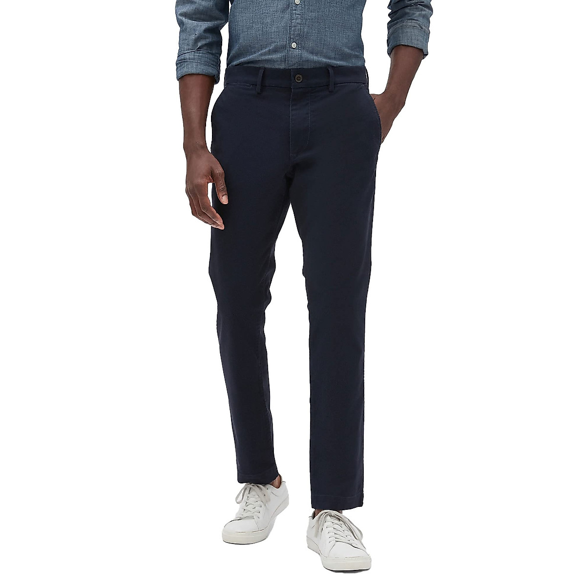 GAP Mens Essential Skinny Fit Khakis, New Classic Navy, 36W x 32L US