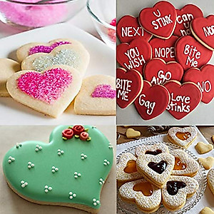 Tmflexe Love Heart Cookie Cutter, Pack of 5…