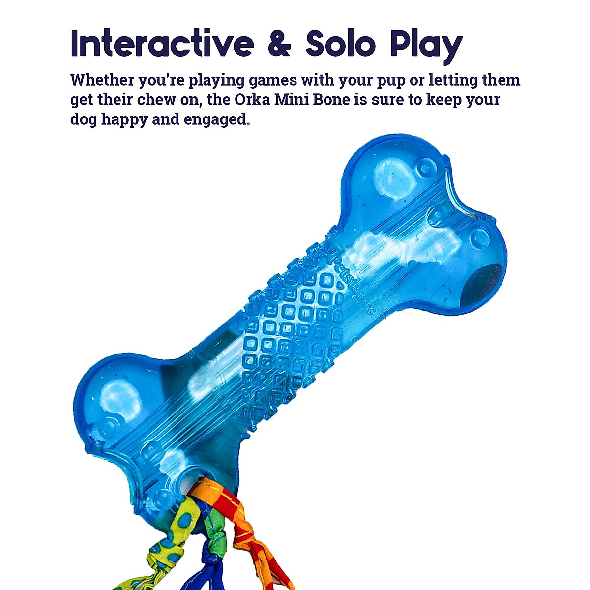 Petstages Orka Mini Bone Royal Blue Dog Chew Toy