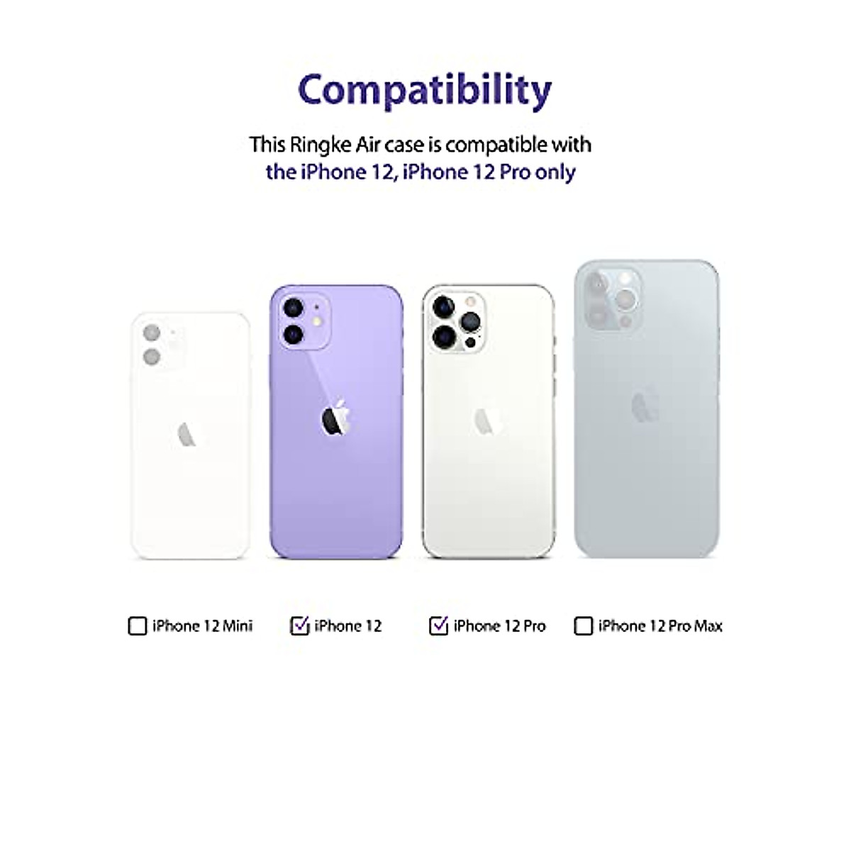 Ringke Air Shoulder Strap Compatible with iPhone 12 Case, Crossbody Neck Lanyard with Clear TPU Silicone Phone Cover for 6.1-inch (2020) - Clear