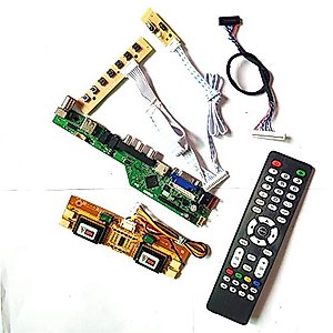 for LTM170E8-L01/L02 T.V53 Controller Board Remote+Inverter+Keyboard VGA HDMI AV USB LCD Display Panel 4CCFL 30Pin LVDS DIY kit (LTM170E8-L01)