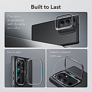 ESR for Samsung Galaxy S23 Ultra Case, S23 Ultra Phone Case with Classic Stand, Built-in Camera Ring Stand, Military-Grade Protection, Case for Samsung S23 Ultra, Classic Kickstand Case, Frosted Black