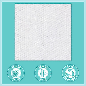 Medline Simply Water Baby Wipes, 99% Water Solution Wipes, 100% Plant-Based Bamboo Fiber Cloth, 60 Count (Pack of 12)