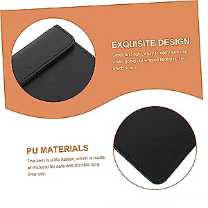 4pcs Bill Folder Mini Paper Clips Leather File Folder Pocket File folders clipboard Folder Bill Book Mini memo clipboard Paper clipboard exam Paper Clips Writing Support a6 Pallet Alipis