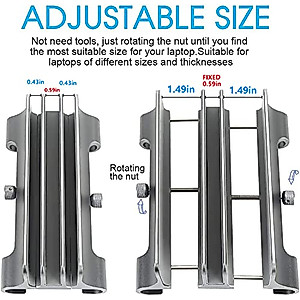 Vertical Laptop Stand[Upgrade Version],3 Slots Space-Saving Desktop Stand Holder with Adjustable Dock Size, Fits All MacBook/Samsung/HP/Phone/Chromebook/Surface/Dell/Gaming Laptops -Silver