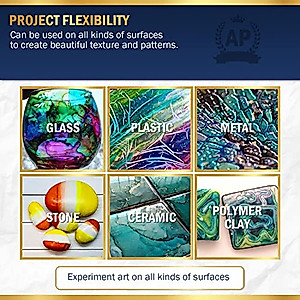 Alcohol Ink Set - 15 pcs of 20ml Vibrant Concentrated Colors Alcohol-Based Ink for Epoxy Resin Art Petri Dish Tumbler Making incl. Acrylic Ink Paper for Alcohol Inks Blending Solution & Paint Brushes