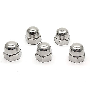 M10X1.0mm 304 Stainless Steel Fine Thread Hex Acorn CAP Nuts Decorative Nut Caps 5pcs