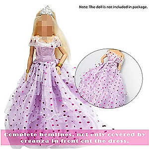 35 Pack Handmade Doll Clothes Set Including 2 Princess Dresses 4 Fashion Dresses 2 Tops and Pants 2 Bikini Swimsuits 10 Shoes and 15 Accessories for 11.5 Inch Doll