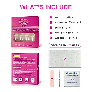 Pearl Shine Pink French Nail Press On Nails for Daily Wear White Round Fake Nails Short Glossy Satin Artificial Lady Fingernails with Adhesive Tabs