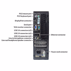 TM 9020-SFF, Intel Core i5-4570 3.2GHZ, 16GB RAM, 512GB SSD Solid State, DVDRW, 4 in 1 TM USB Hub Windows 11 Pro