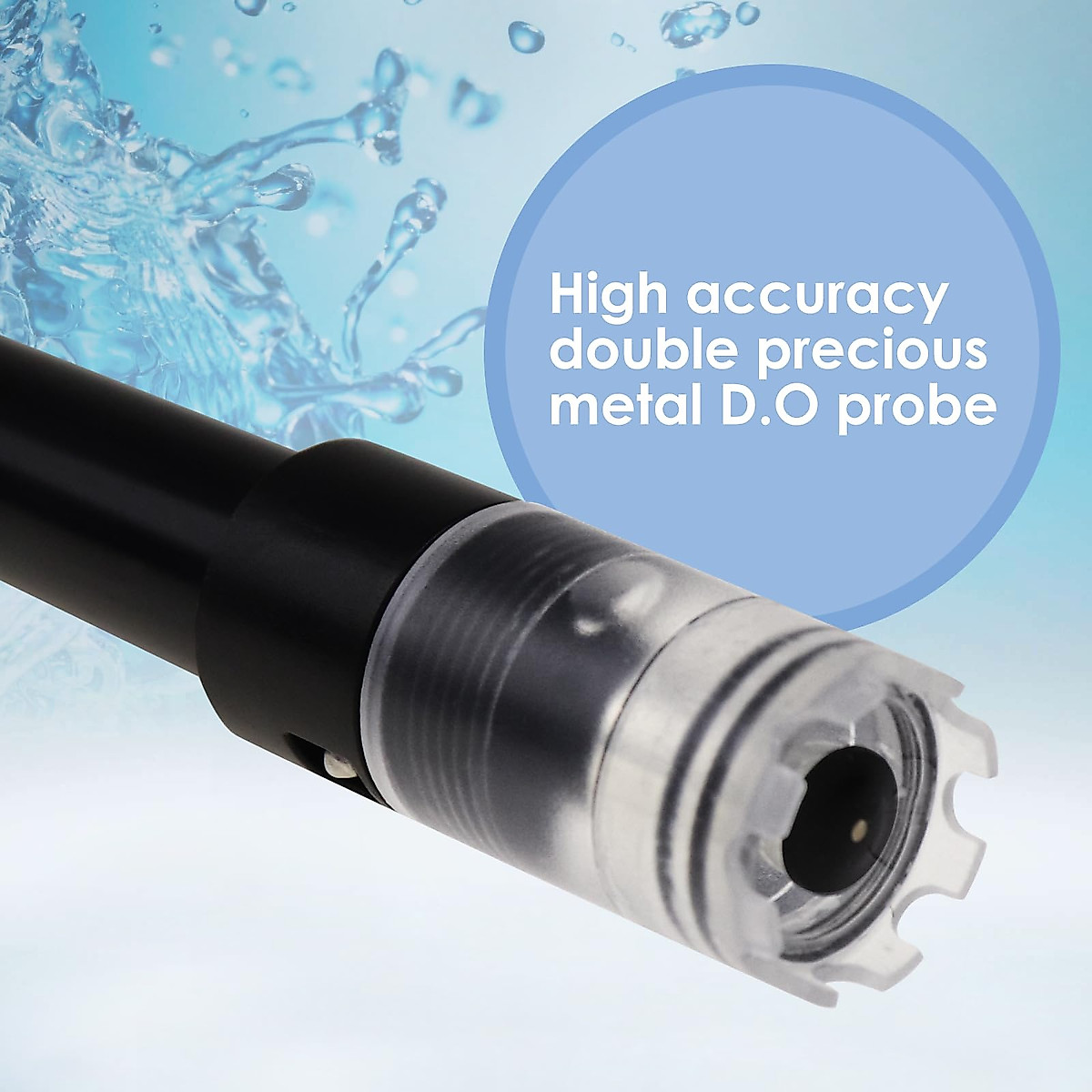 Dissolved Oxygen Meter with DO Probe, Pen Type Digital DO Meter with Self-Floating Probe Electrode Water Quality Tester with ATC for Fish Tanks, Hydroponic, Freshwater Aquarium Test Kit