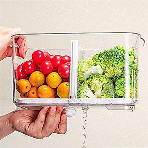 SANNO Vegetable Fruit Containers Fridge Food Storage Produce Saver Container Produce Saver Containers for Refrigerator, Containers Produce Saver