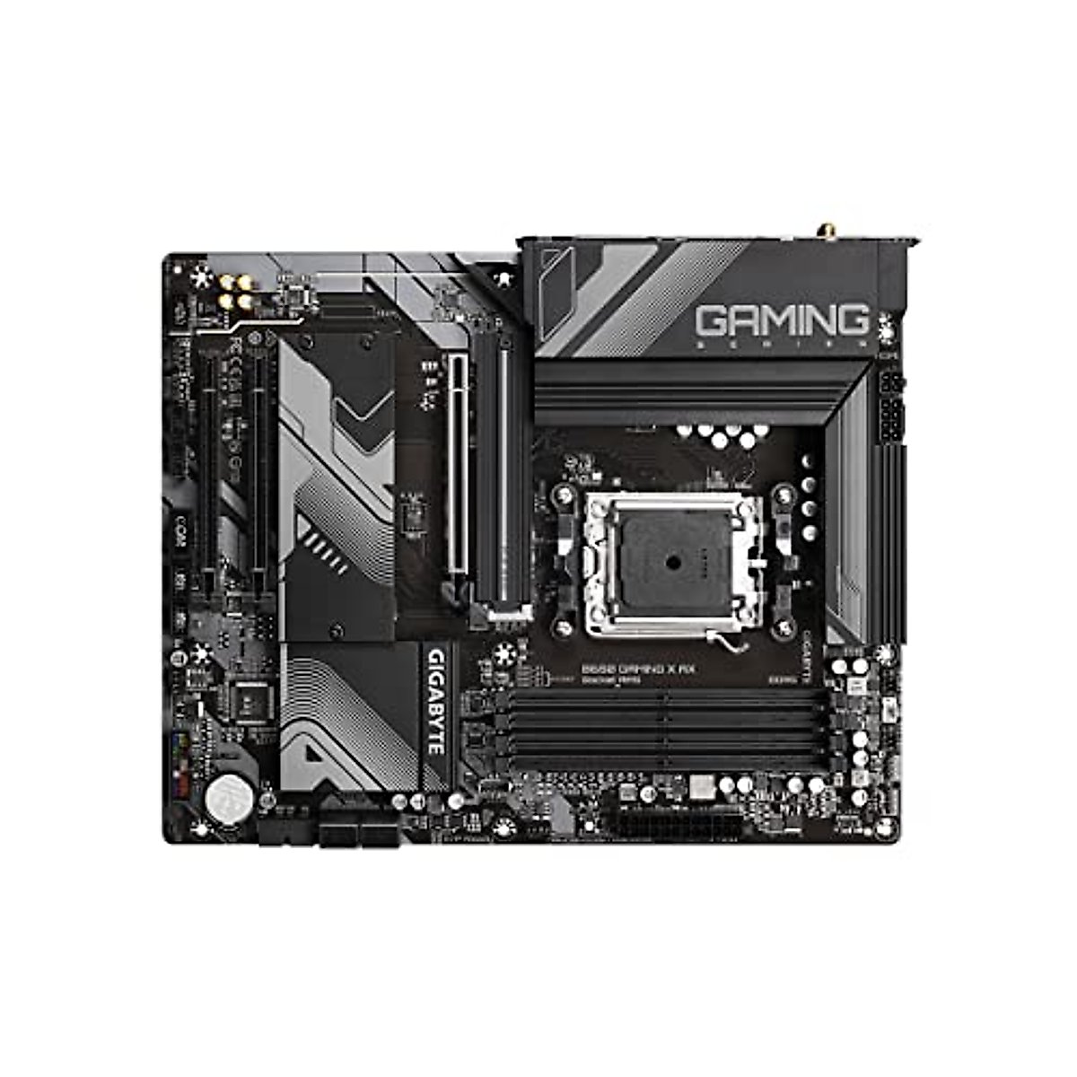GIGABYTE B650 Gaming X AX (AM5/ LGA 1718/ AMD/ B650/ ATX/ 5-Year Warranty/ DDR5/ PCIe 4.0 M.2/ PCIe 4.0/ USB 3.2 Gen2x2 Type-C/AMD Wi-Fi 6E/ Realtek 2.5GbE LAN/Motherboard)