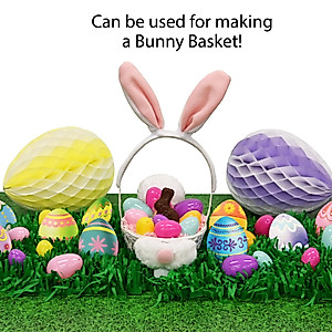 Soft-Touch Bunny Ears (white & pink) Party Accessory (1 count) (1/Pkg)