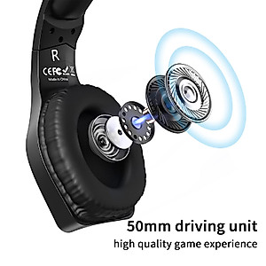 Gaming Headset, Wired Over-Ear Headphone with Noise Canceling Microphone,Stereo Bass Surround Sound, Perfect for PC PS4 PS5 Xbox One Controller