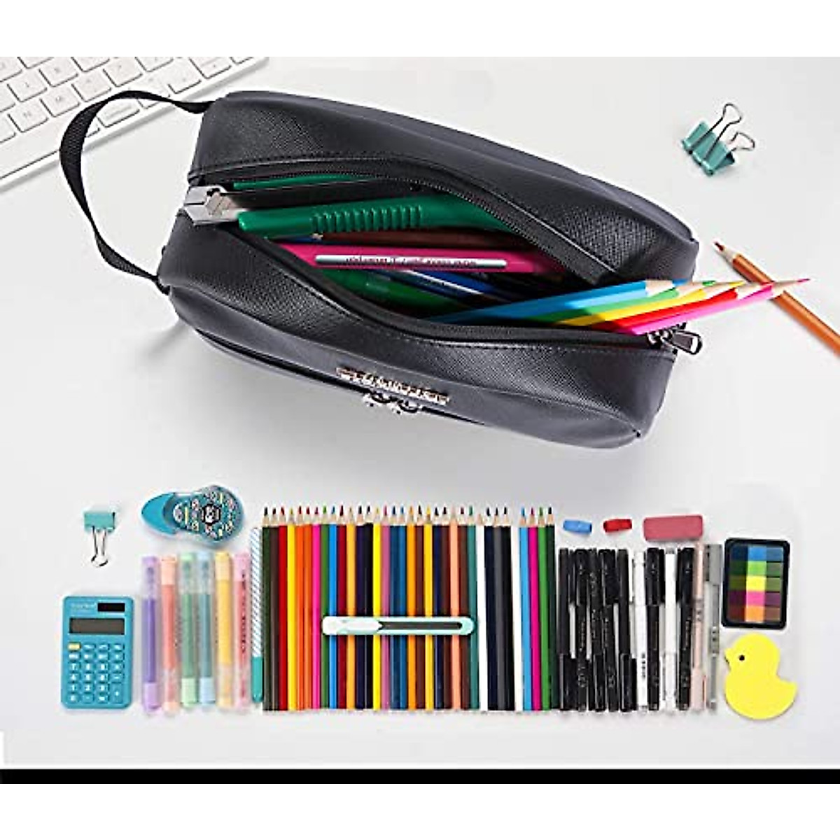 TRO&HOM Carrying Bag for Cricut Tools, Big Capacity Organizer Bag for Cricut Pens Cricut Accessories Carrying Case Organizer Case for Cricut Pen Set Double Layer Bag