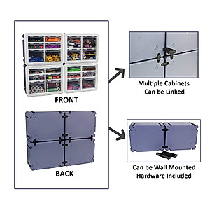 Bins & Things Mini Desk Craft Organizer 6 Small Drawers with Removable Dividers, Arts & Crafts Parts, Teacher Toolbox Organizer, Sewing Craft Cabinet, Hardware Organizers (9.25 x 5.5 x 7.75)