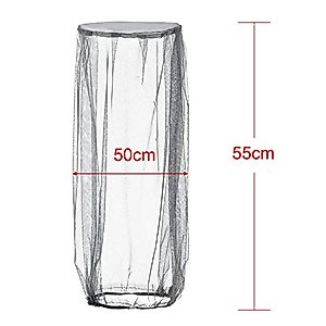 4 Pack Head Net Face Netting Neck Cover Netting Mesh Net for Outdoor Activity (Big Size, Grey)