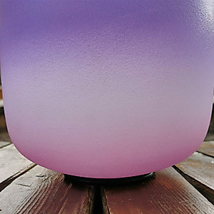 KVKA 8 Inch B Note Crown Chakra Singing Bowl Rainbow Color With Carrying Case for Yoga Sound Bath Healing (Crown Chakra, B Note）