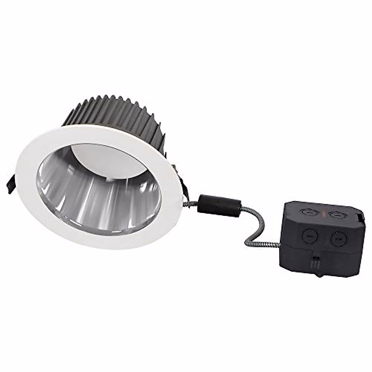 Sylvania LED RT8 8" Recessed Downlight Kit, 1000/1500/2000 Lumen Selectable, 120-277V, 3000K Neutral White - 1 Pack (61556)