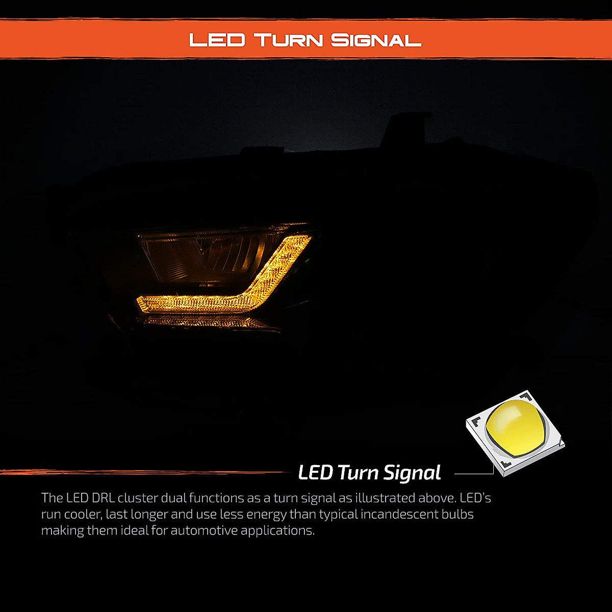 AKKON - [Full LED] For 2016-2023 Toyota Tacoma SR/SR5 LED Sequential Retrofit Projector Black Headlights Assemblies