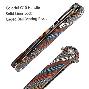 TENCHILON T369 Small Folding Pocket Flipper Scalpel Knife, 10pcs #60 Replaceable Blades, G10 Handle, Compact Slim Gentleman's Scalpel EDC Utility Knives 1.2oz