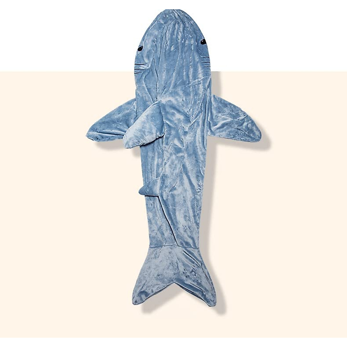WONASH Shark Blanket,Shark Blanket Adult,Shark Blanket Hoodie,Shark Blanket Onesie,Wearable Shark Blanket for Men Women Teens,S(39.4in*15.7in)