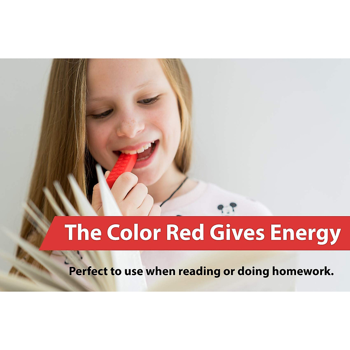 Tilcare Chew Chew Sensory Necklace – Best for Kids or Adults That Like Biting or Have Autism – Perfectly Textured Silicone Chewy Toys - Chewing Pendant for Boys & Girls - Chew Necklaces (6-Pack)