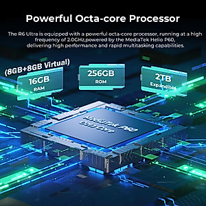 HOTWAV R6 Ultra Rugged Tablet Android 13, 15600mAh 10.4 Inch 2K FHD+, 16(8+8Virtual) GB+256GB/(2TB TF) Waterproof Tablet PC, 16MP+16MP Octa-Core IP68&IP69K/Dual SIM 4G LTE/5G WiFi/Face ID/GPS/OTG