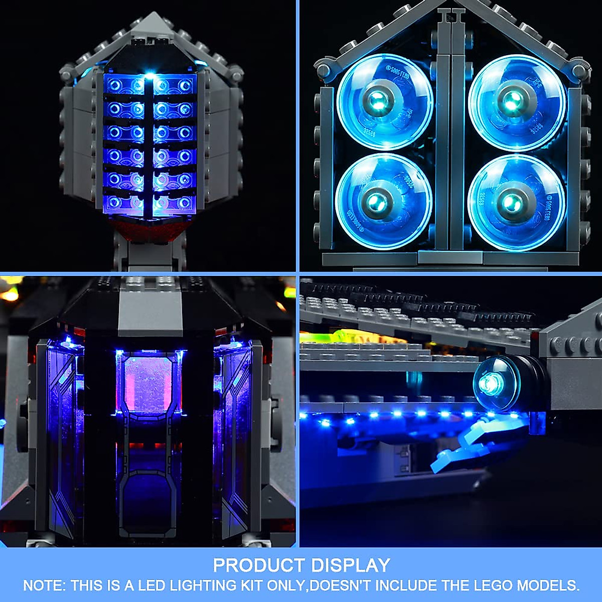 VONADO Led Light Kit Compatible with Lego The Justifier 75323(No Model),Building Lighting Kit Compatible with Lego 75323 Buildable Starship Building Set Bricks Toy (Upgrade Edition)