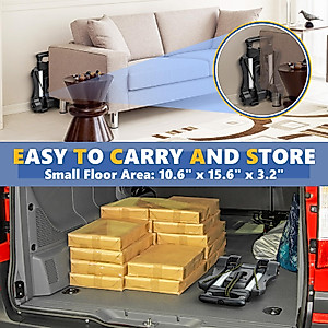 Gorpuire Small Folding Hand Truck Dolly with 2 Wheels, Foldable Luggage Cart, Lightweight Aluminum Collapsible Trolly Portable Dolly for Moving Airport Travel Use